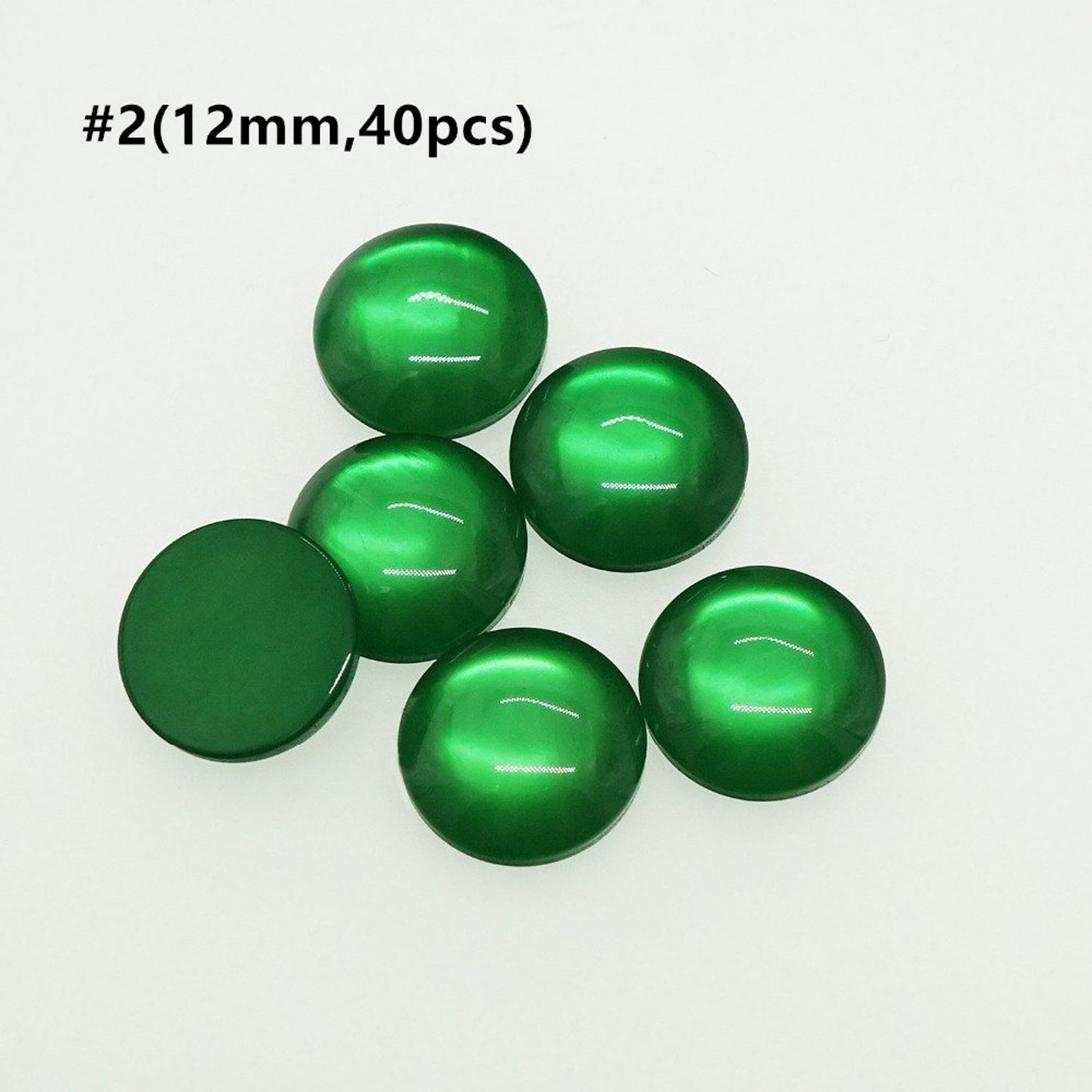 40PCS/lot Round 12mm Flat Back Resin Cabochons for Make | Etsy