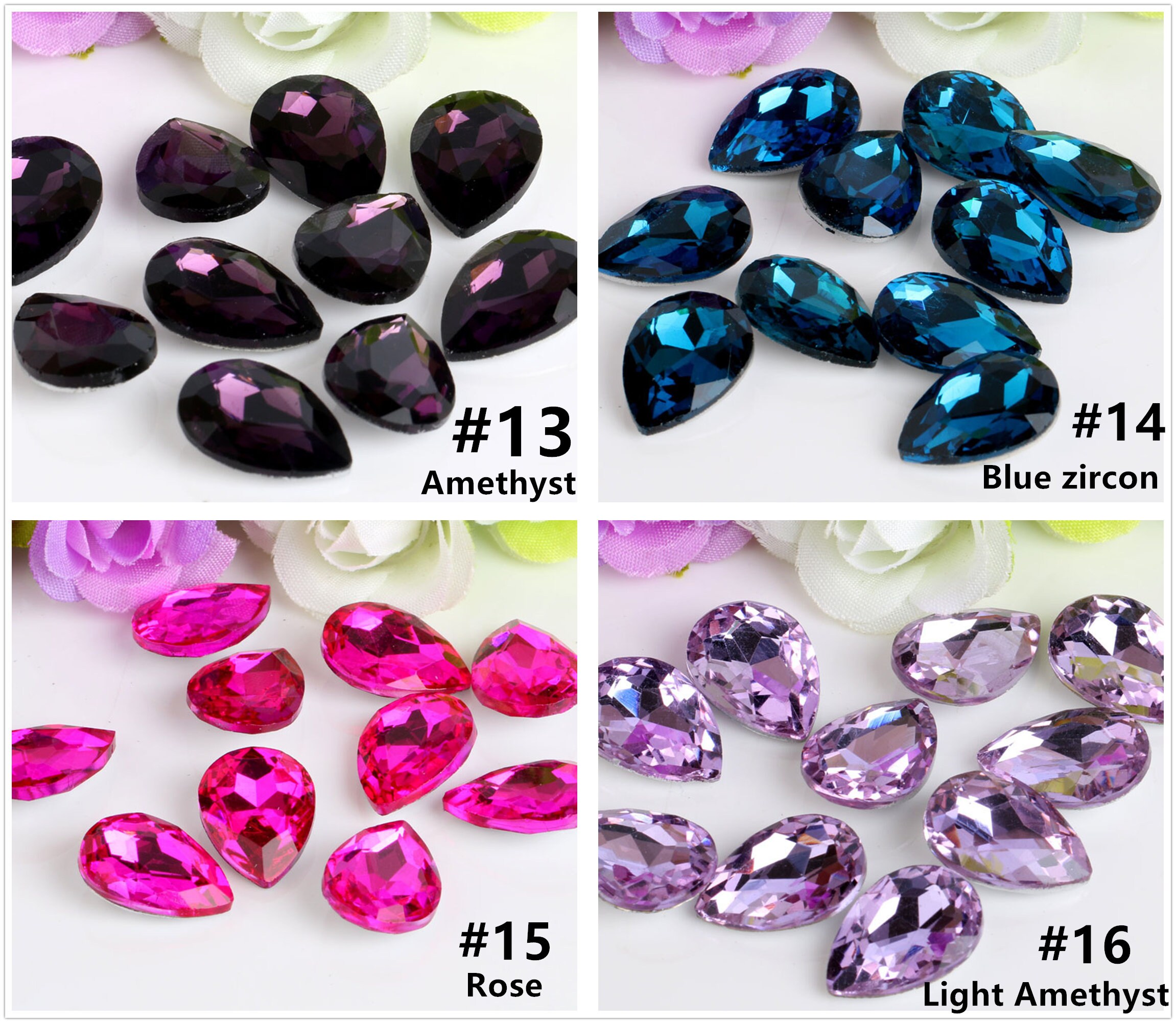 50 pcs water-drop RhinestonesWedding Dress Clothing | Etsy