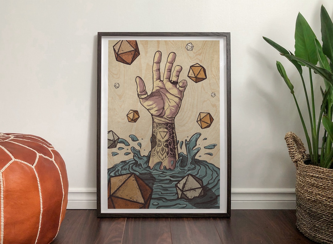 Sacred Geometry Platonic Solids Water Element Hand Tattoo Art Print ...