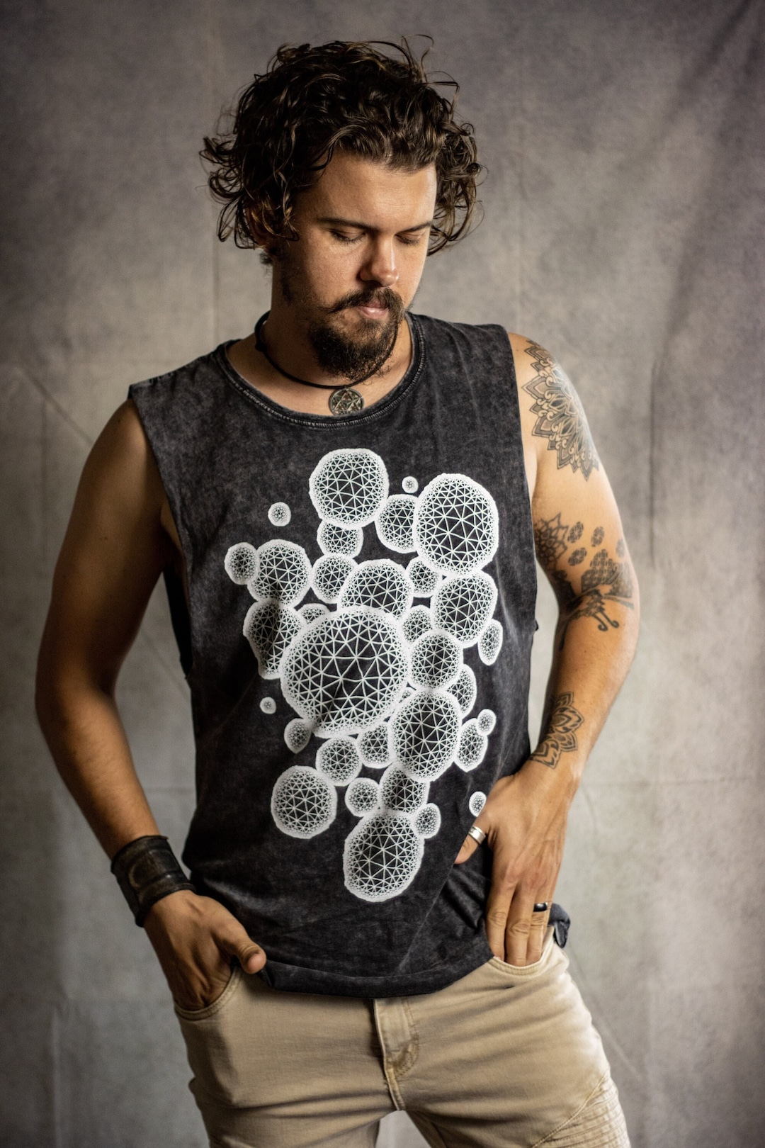 Multiverse Space Shirt Fractal Tank Psy Clothing Festival Vest Sacred ...