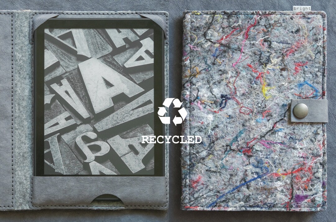 KINDLE PAPERWHITE 2021 6,8" Felt Cover, Recycled Felt Case, Vegan ...