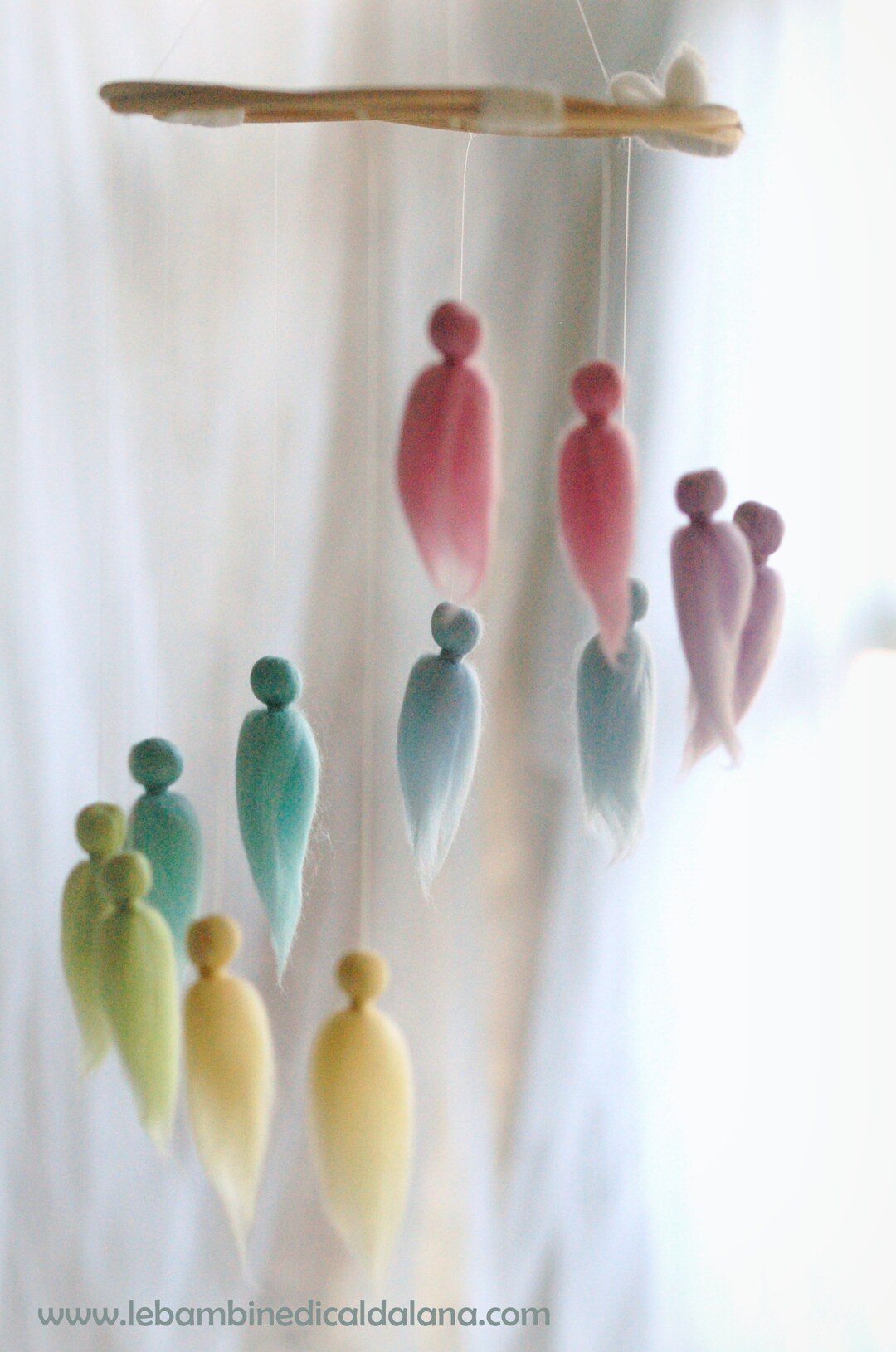 Rainbow Mobile, in Fairy Tale Wool, Waldorf Inspired - Etsy