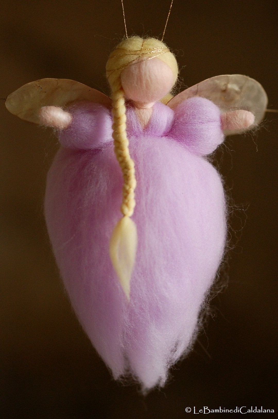 Lilac Fluffy Angel, Wool Fairy Tale, Waldorf Inspiration, Home Decor ...