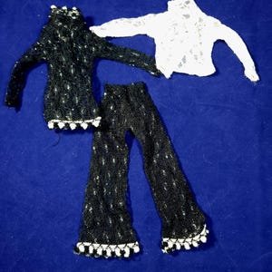 Vintage Barbie Maddie Mod Black Lace Pants Set - Etsy
