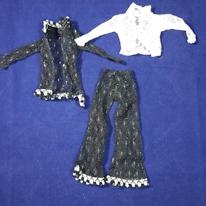 Vintage Barbie Maddie Mod Black Lace Pants Set - Etsy
