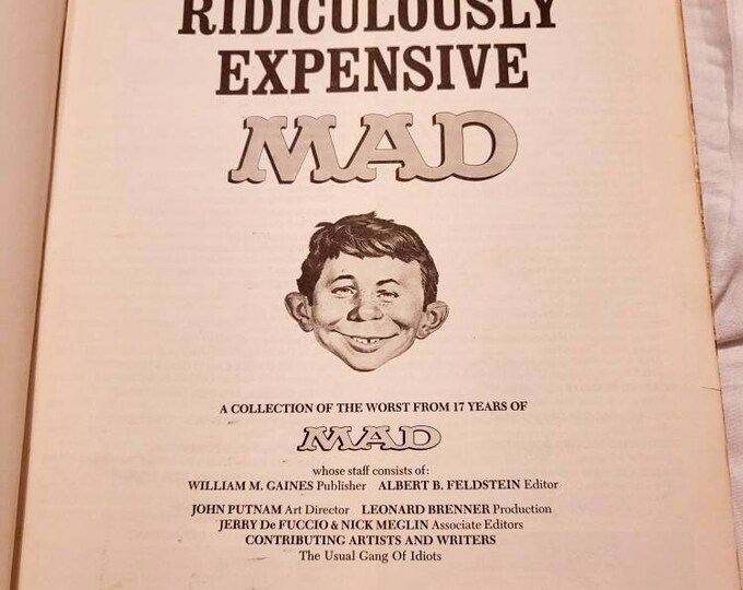 Vintage Rare MAD Magazine Book " the Ridiculously Expensive Mad" 1969 ...
