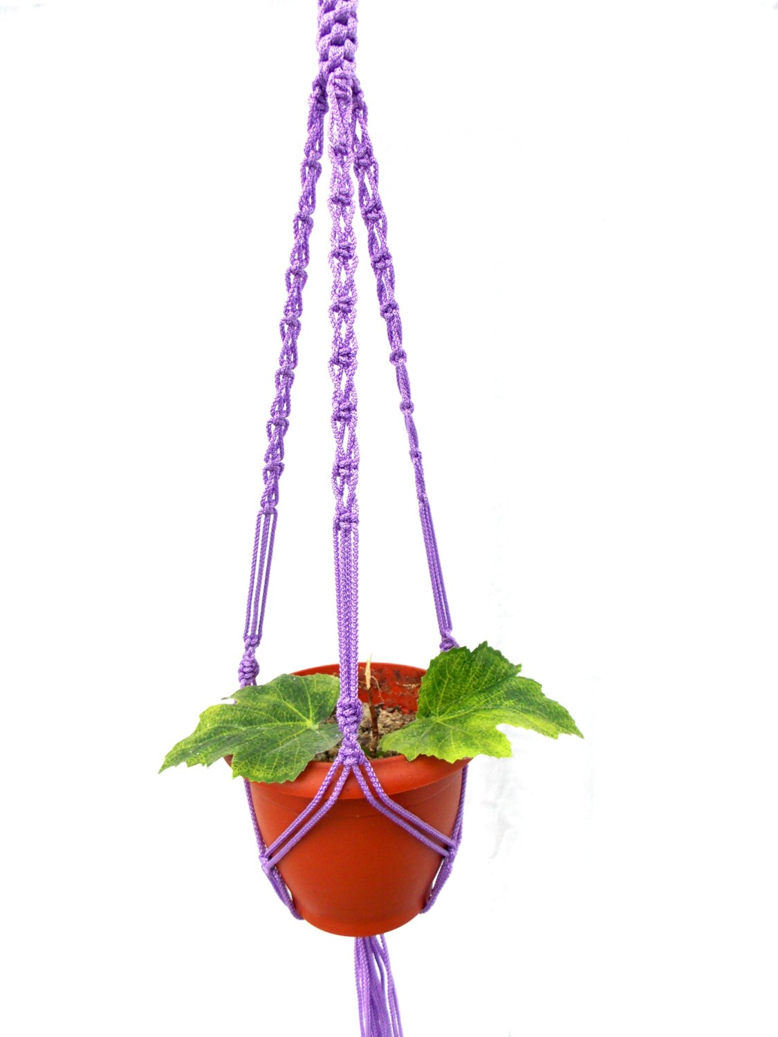 Purple Macrame Plant Hanger 28 Inches 3mm - Hanging Planter - Indoor ...