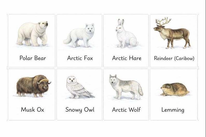 Ocean & Arctic Animal Flash Cards for Pre-k MEGA BUNDLE - Etsy