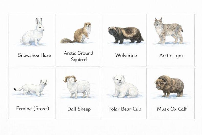 Ocean & Arctic Animal Flash Cards for Pre-k MEGA BUNDLE - Etsy