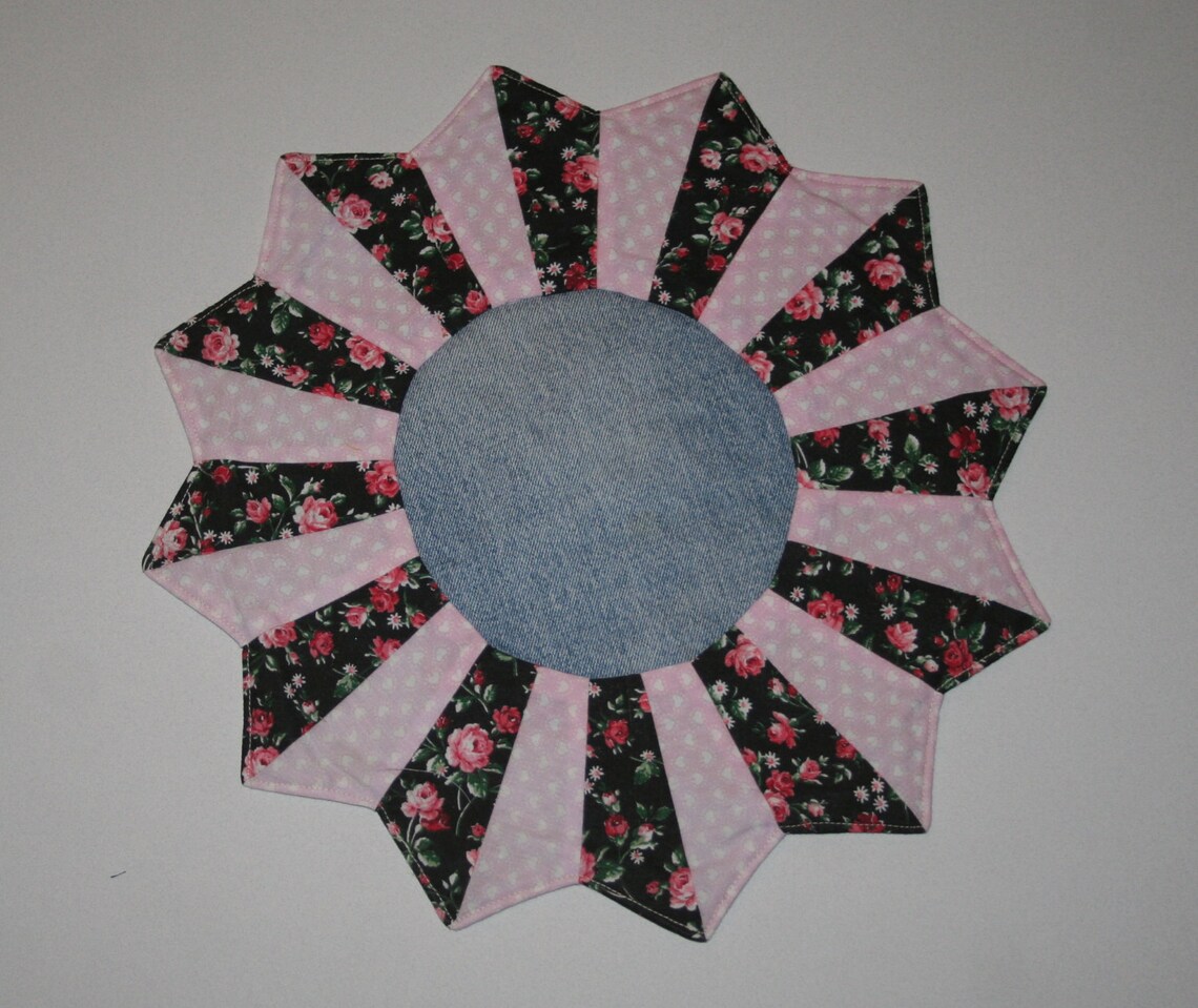 A Table Topper to Display A Favorite Itema Round Patchwork | Etsy