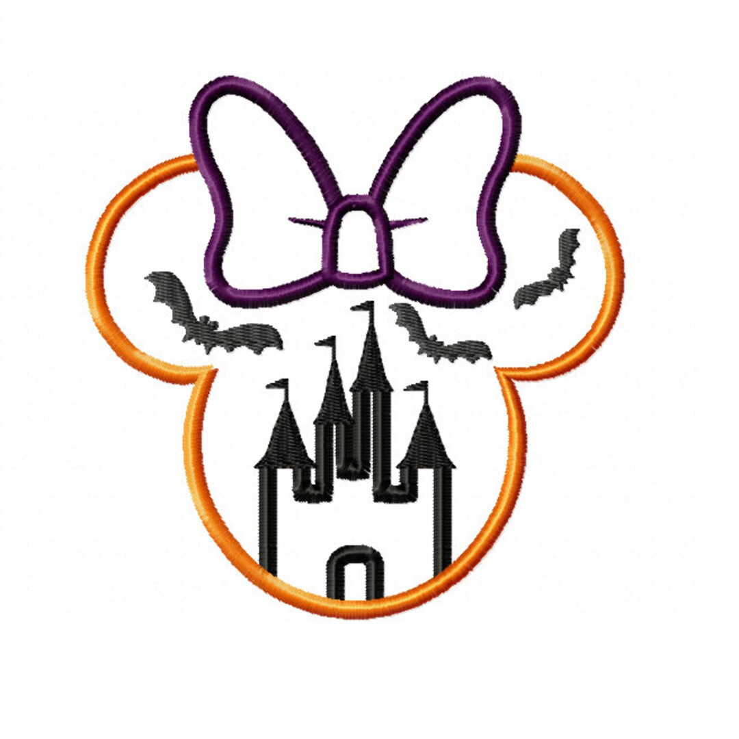 Miss Mouse Halloween Castle Applique - Etsy