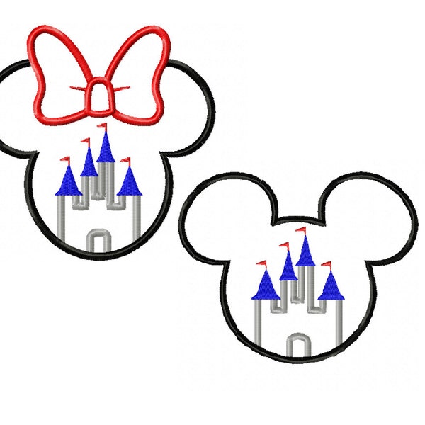 Mouse Castle Applique Design - Etsy