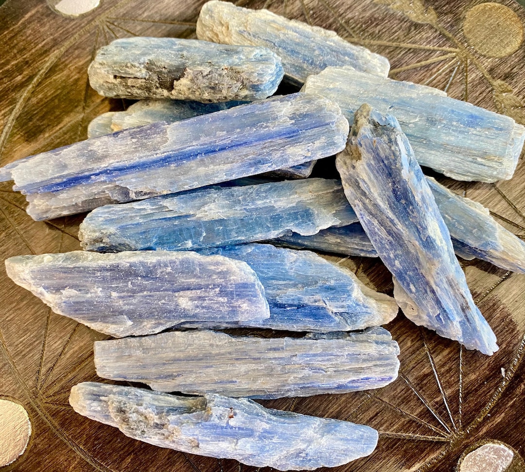 Blue Kyanite Stone Wand | Medium Crystal Gemstone - Etsy