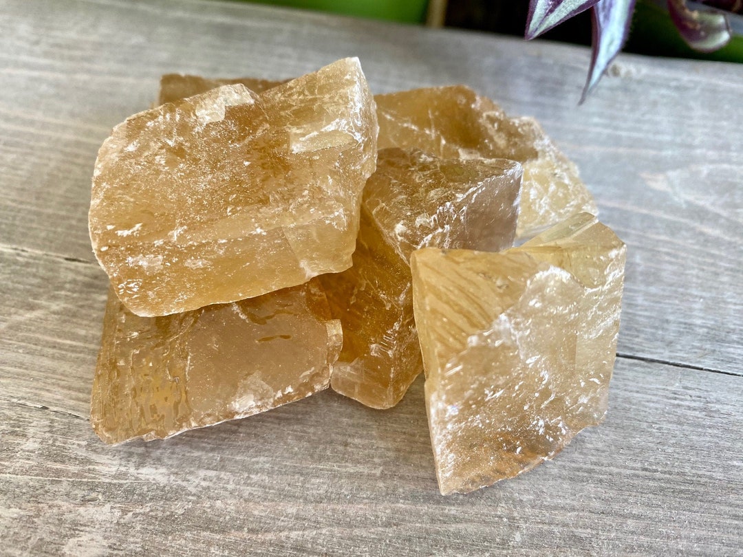 Honey Calcite Stone | Natural Raw Crystal Gemstone Specimen - Etsy