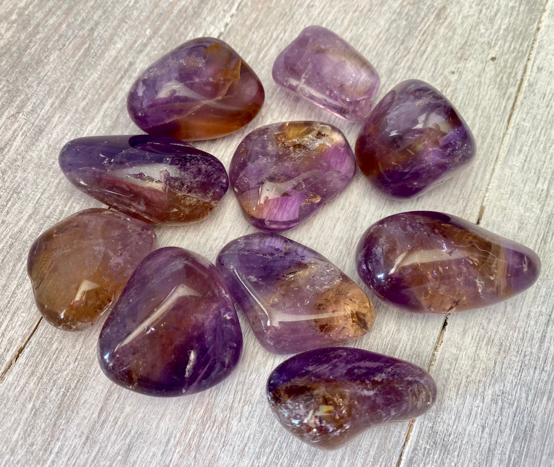 Ametrine Tumbled Stone | Extra Large Polished Crystal - Etsy