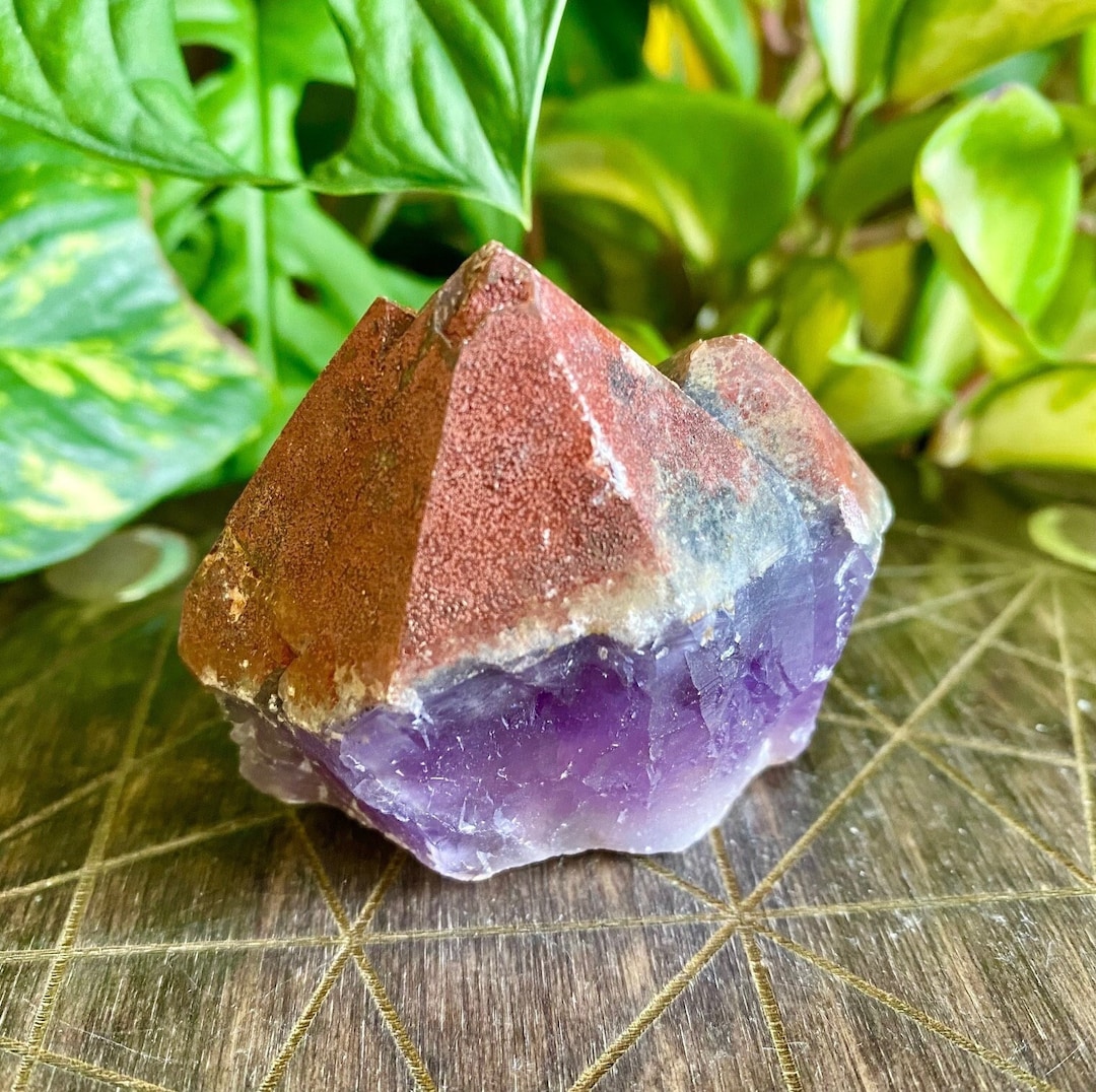 Auralite 23 Red Hematite Tipped Standing Point Rare | Crystal Canadian ...