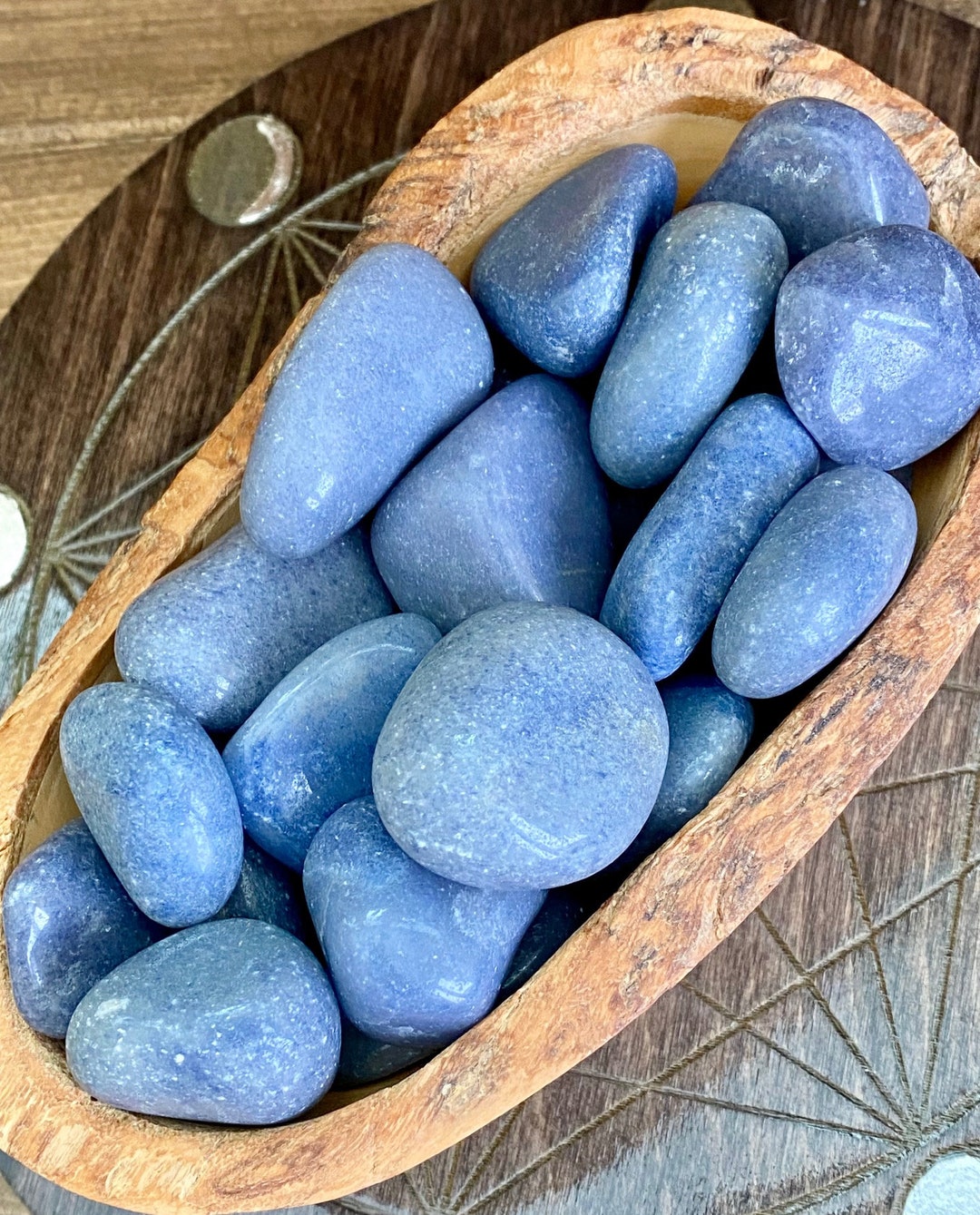 Blue Quartz Tumbled Stone Large | Gemstone Natural Crystal - Etsy