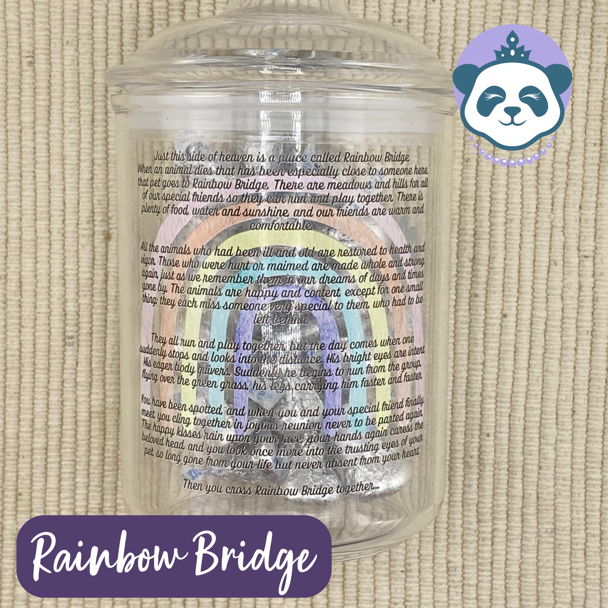 Goodbye Kisses Acrylic Treat Jar, 24 Oz Jar, Vet Clinic Jar, Pet Loss ...