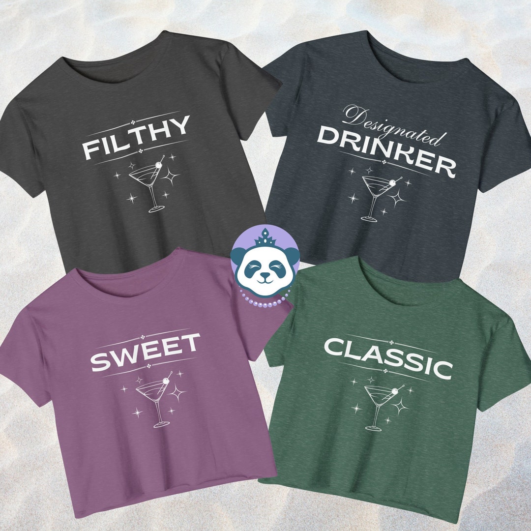 Bikinis & Martinis Women's Bachelorette Tops | Tini Time Crop Top ...