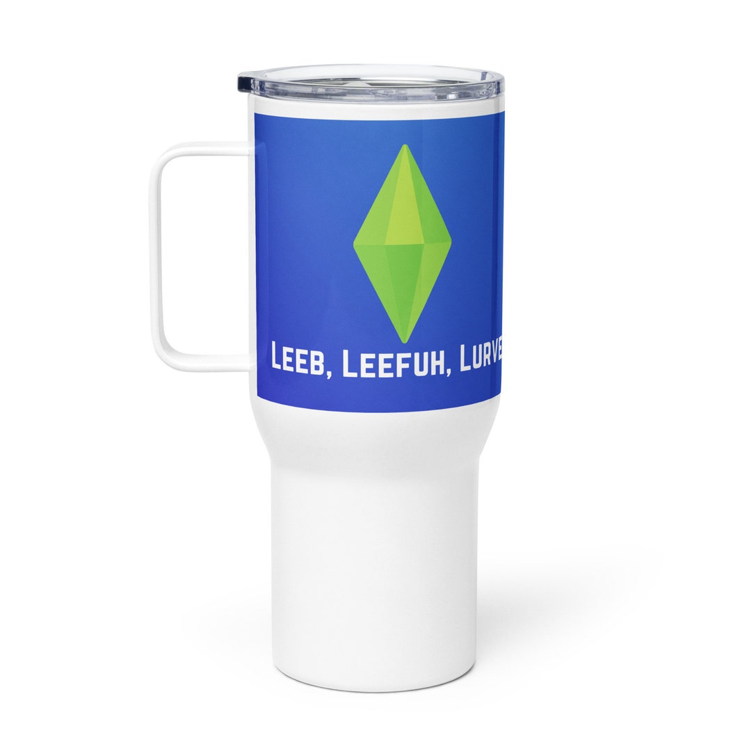 Leeb, Leefuh, Lurve | 25 Oz Travel Mug With Handle | Sim Lovers Mug - Etsy