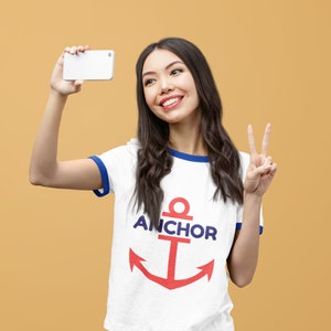 Anchor Ringer T-shirt From One Piece - Unique Anime Tee for Fans ...