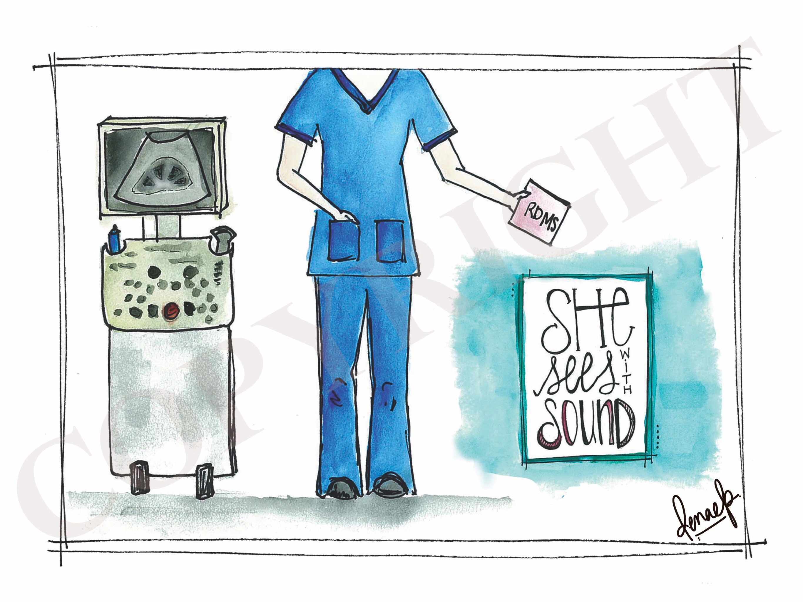 Sonographer Art Print - Etsy