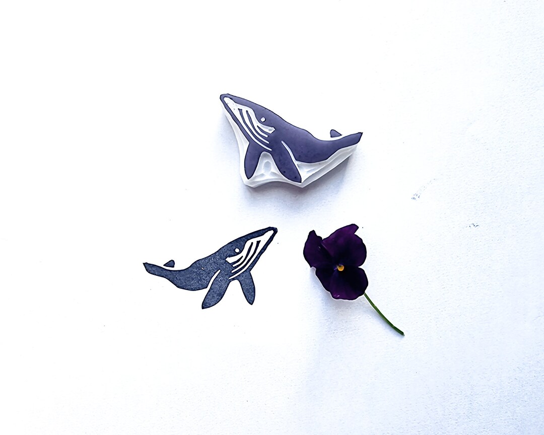 Hand Carved Rubber Stamp Humpback Whale - Etsy