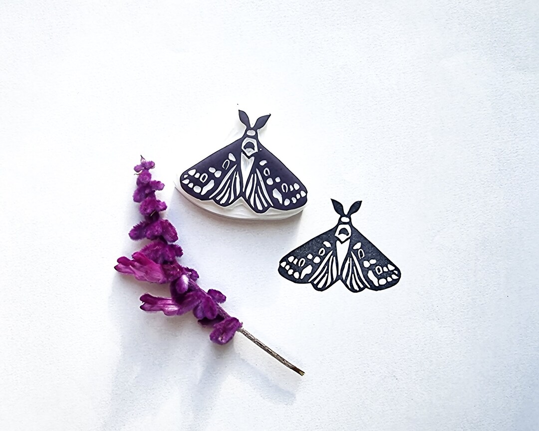 Hand Carved Rubber Stamp Puriri Moth Aotearoa New Zealand - Etsy