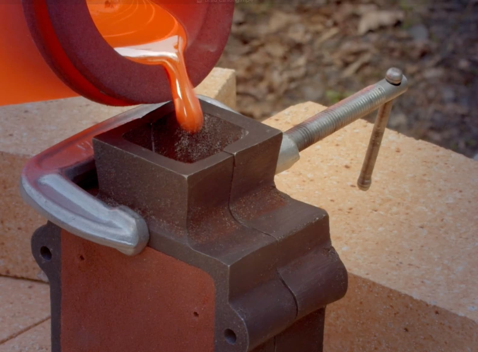 Cast Iron Mold Flask Frame Set With 5 Lbs of Quick Cast Sand Casting ...