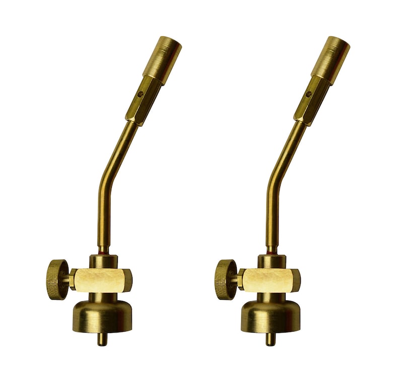 Pair of Solid Brass Small Propane Furnace Mag Torch Soldering Propane ...