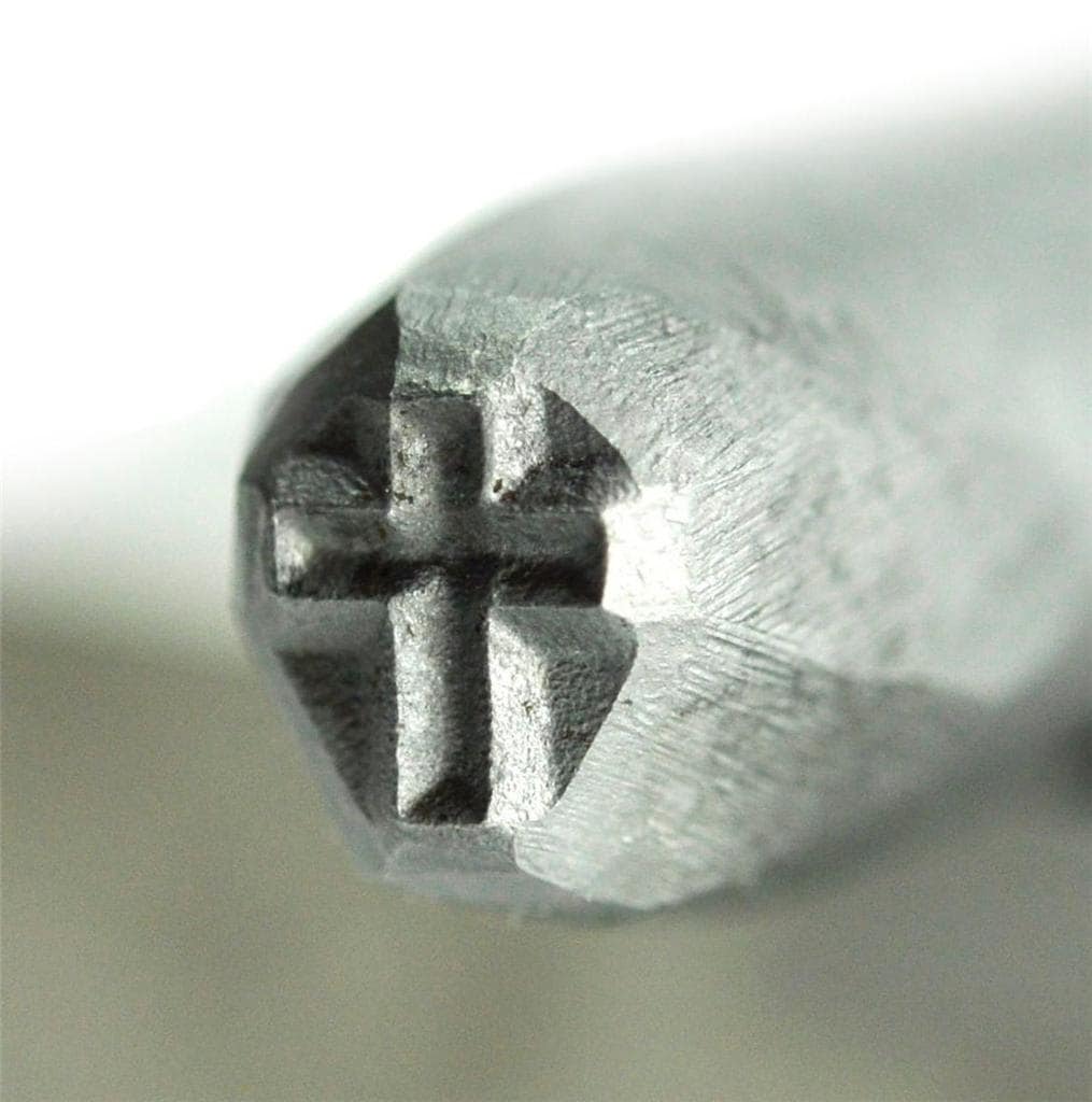 Cross Steel Punch Stamp 1/16", 1.5 Mm. 1/8", 3.175 Mm, 3/16", 5 Mm, 1/4 ...