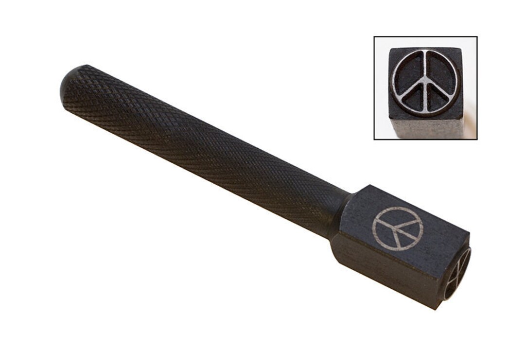 3/8" 10 MM Jumbo Peace Sign Symbol Punch Stamp for Marking Pressing ...