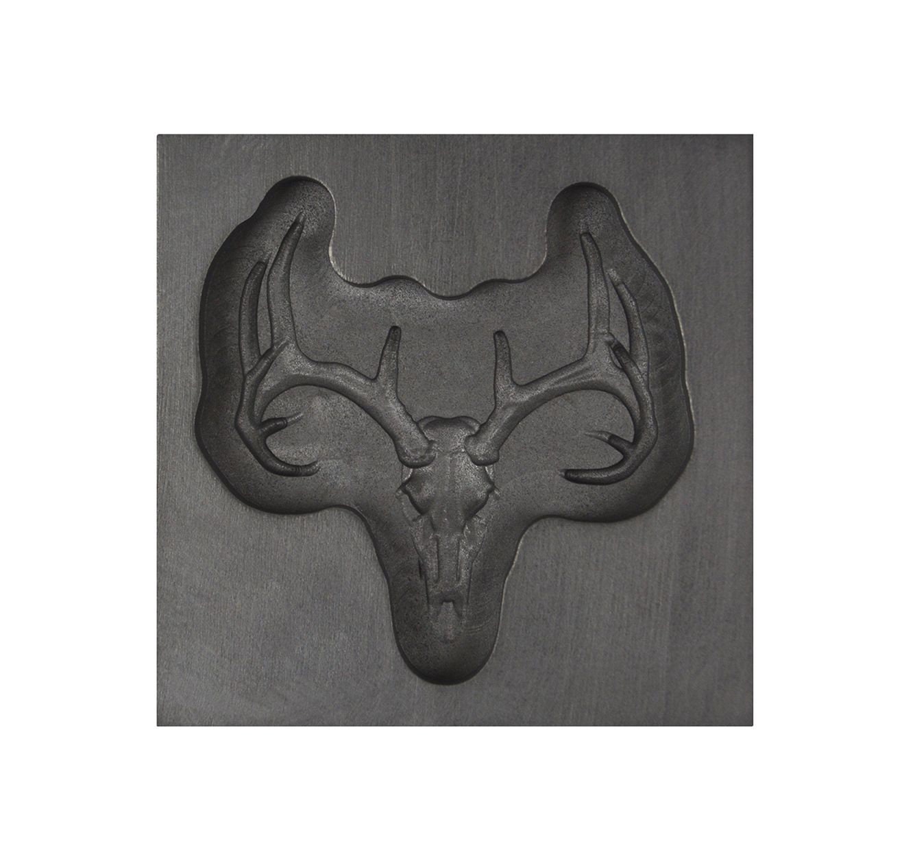 Deer Skull 3D Graphite Ingot Mold for Precious Metal Casting Gold ...