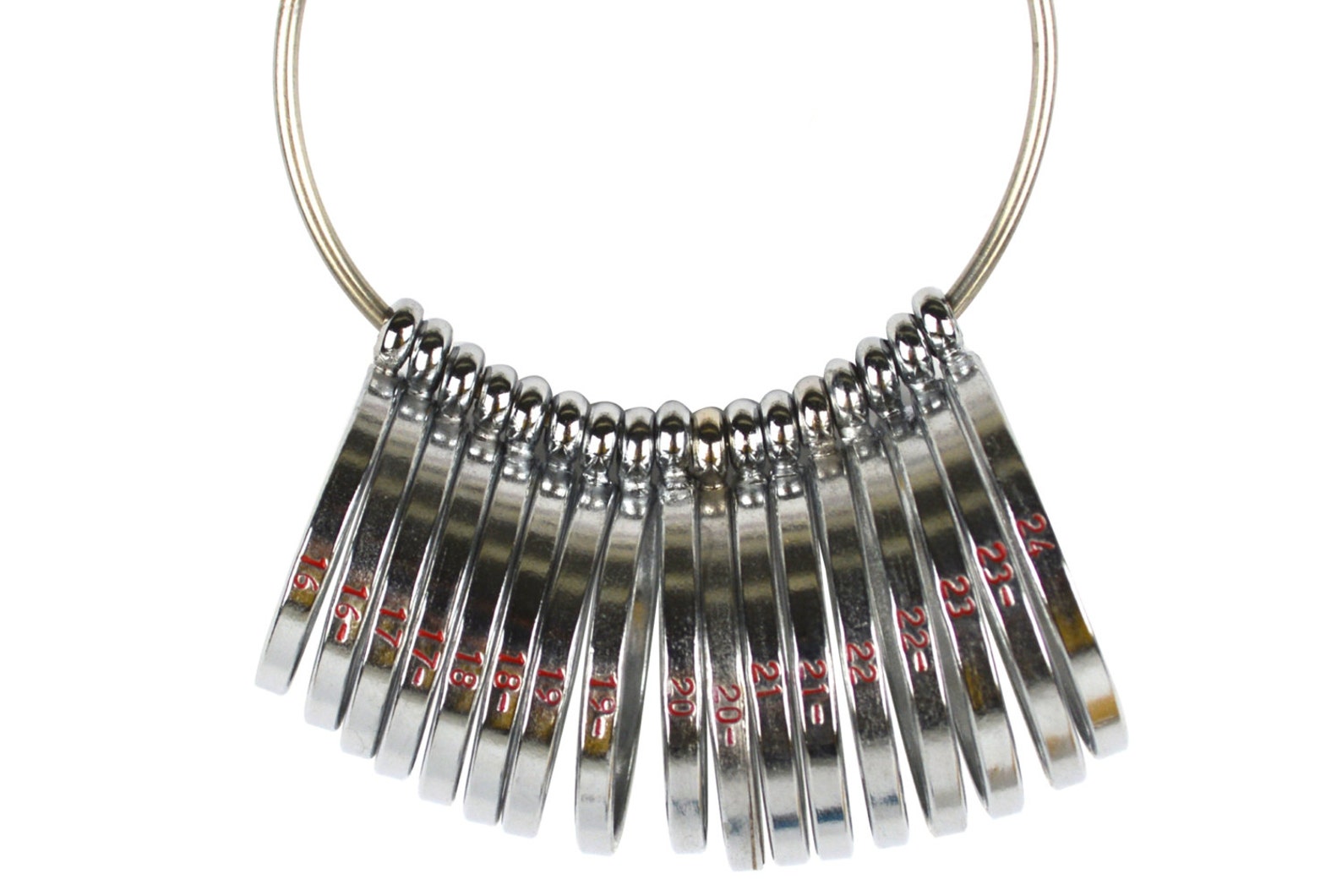 Jumbo Finger Gauge Ring Sizer W/ Sizes 16-24 and Half Sizes Measuring ...
