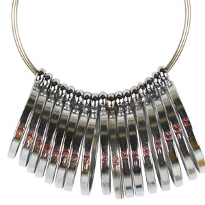 Jumbo Finger Gauge Ring Sizer W/ Sizes 16-24 and Half Sizes Measuring ...