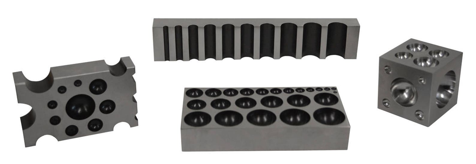 Steel Classic Dapping Set W/ Forming Block Plate and Punches Jewelry ...
