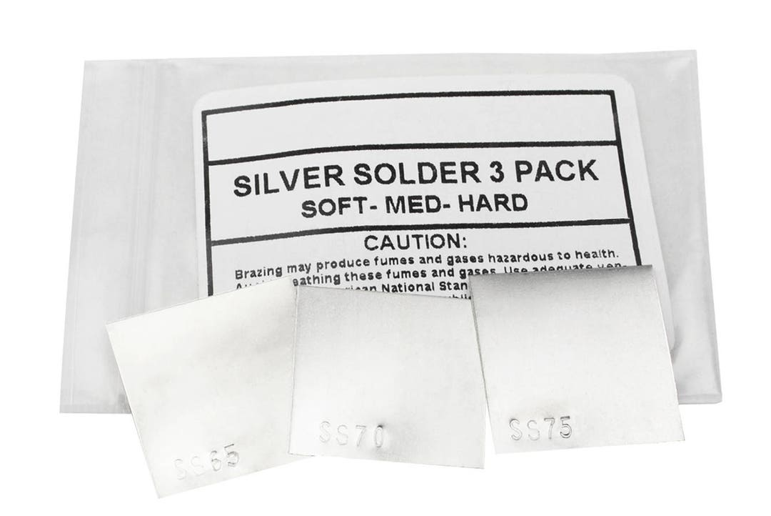 3-piece Silver Solder Sheet - 1 DWT Each of Soft Medium Hard Jewelry ...