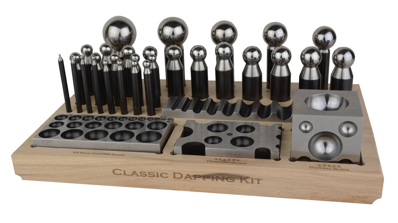 Steel Classic Dapping Set W/ Forming Block Plate and Punches - Etsy