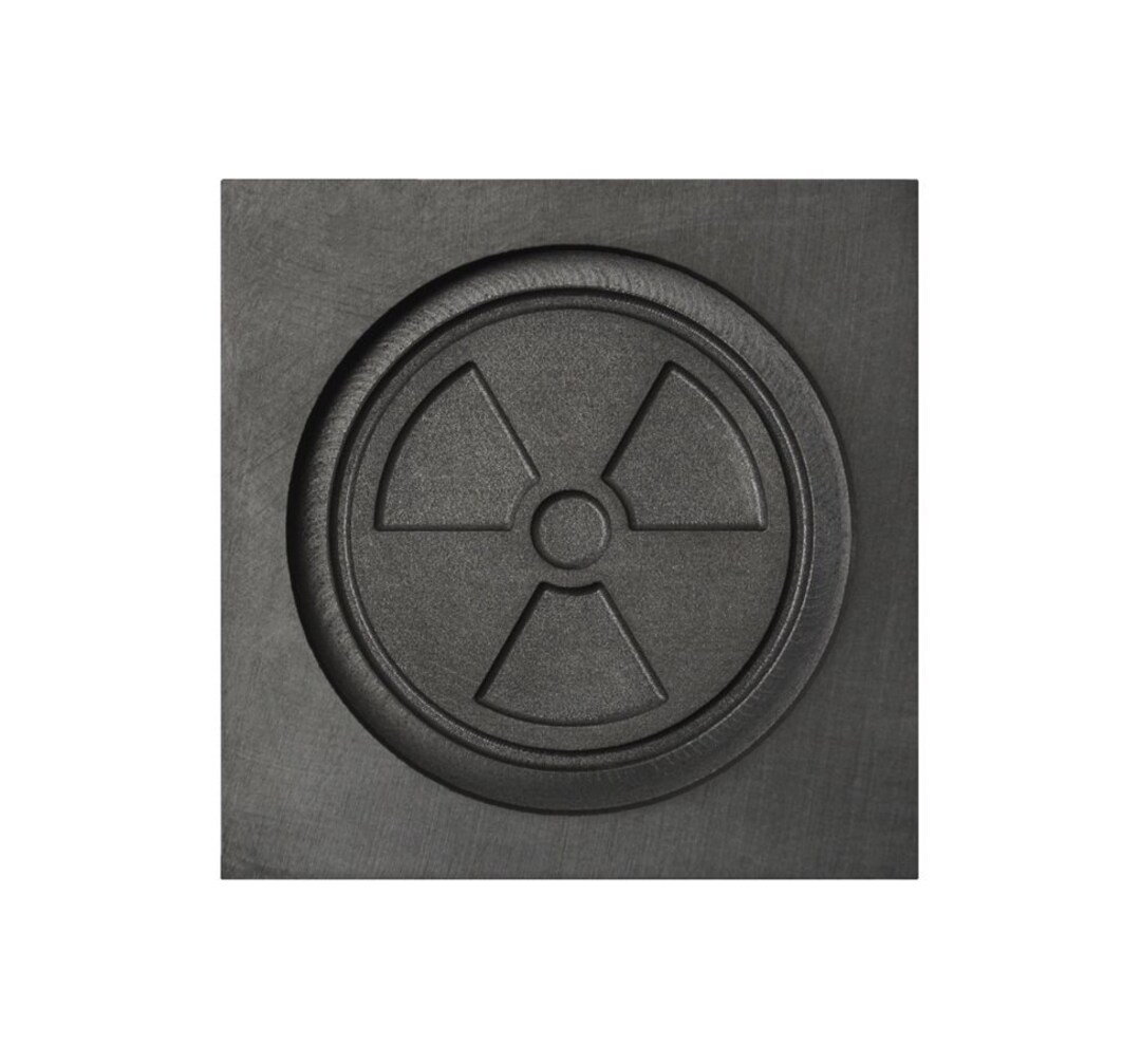 Radiation Symbol 3D Graphite Ingot Mold for Precious Metal Casting Gold ...
