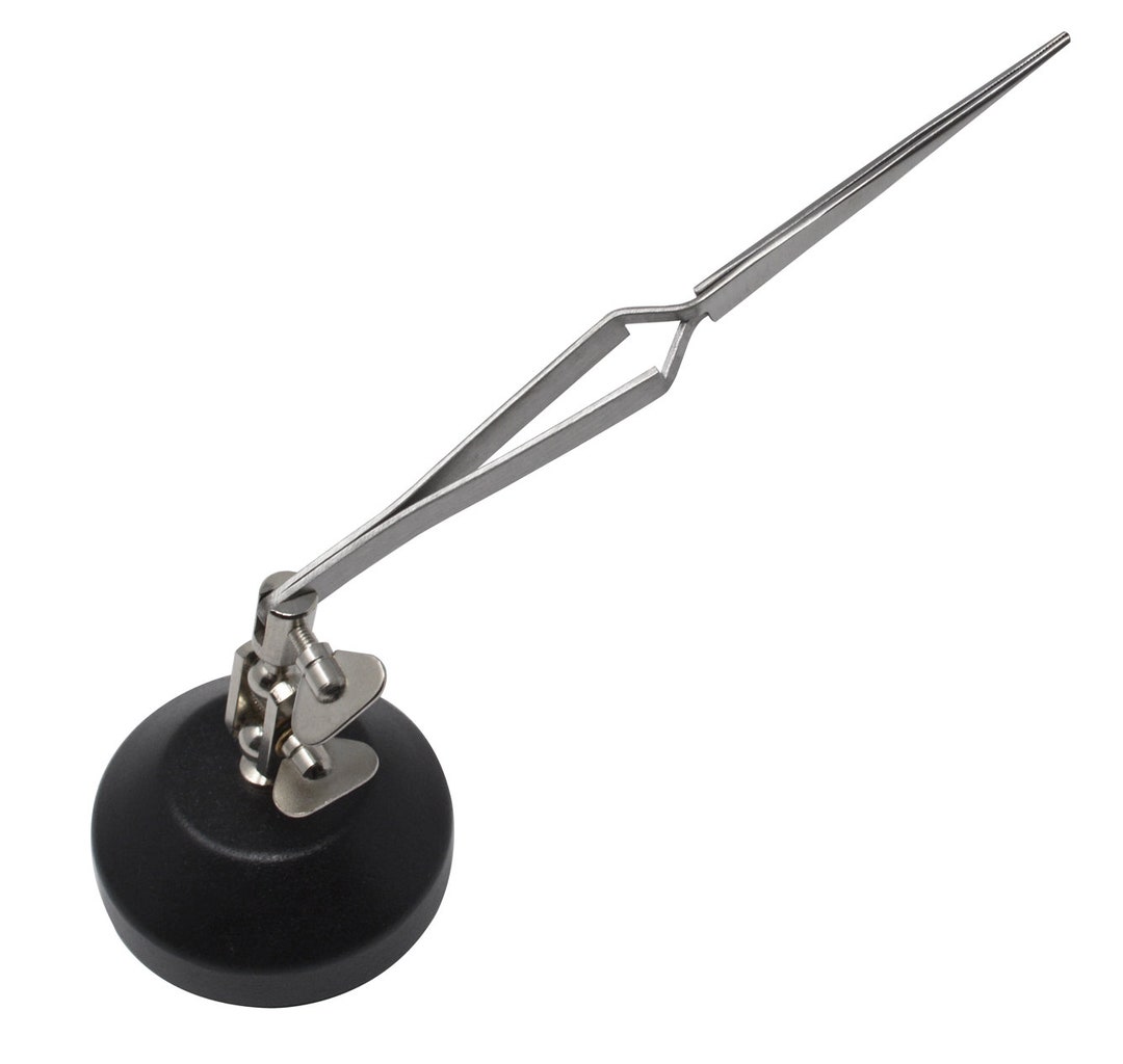 Helping Third Hand Base With Cross-locking Tweezers Adjustable Vise for ...
