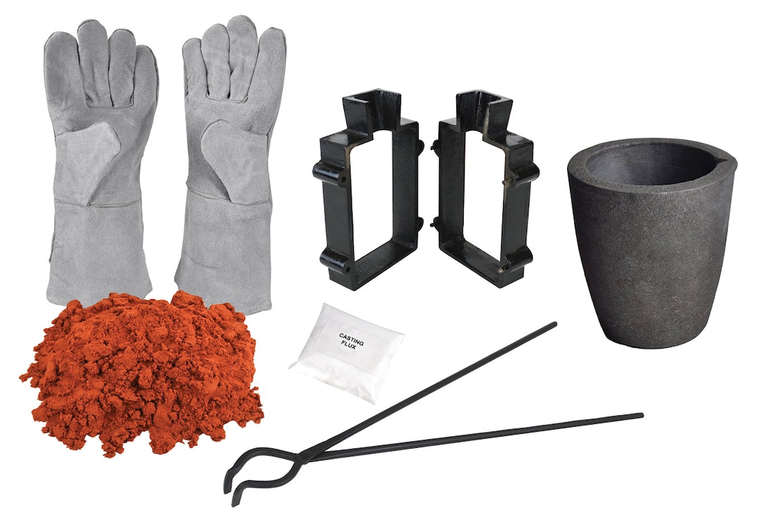 Sand Casting Set With 5 Lbs Petrobond Clay/sand, Tongs. Safety Gloves ...