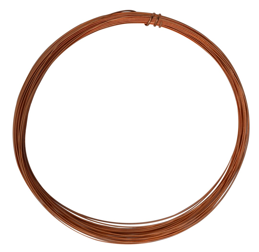 25' Half Round Half Hard Copper Wire 18 Gauge Jewelry Making Craft Wire ...
