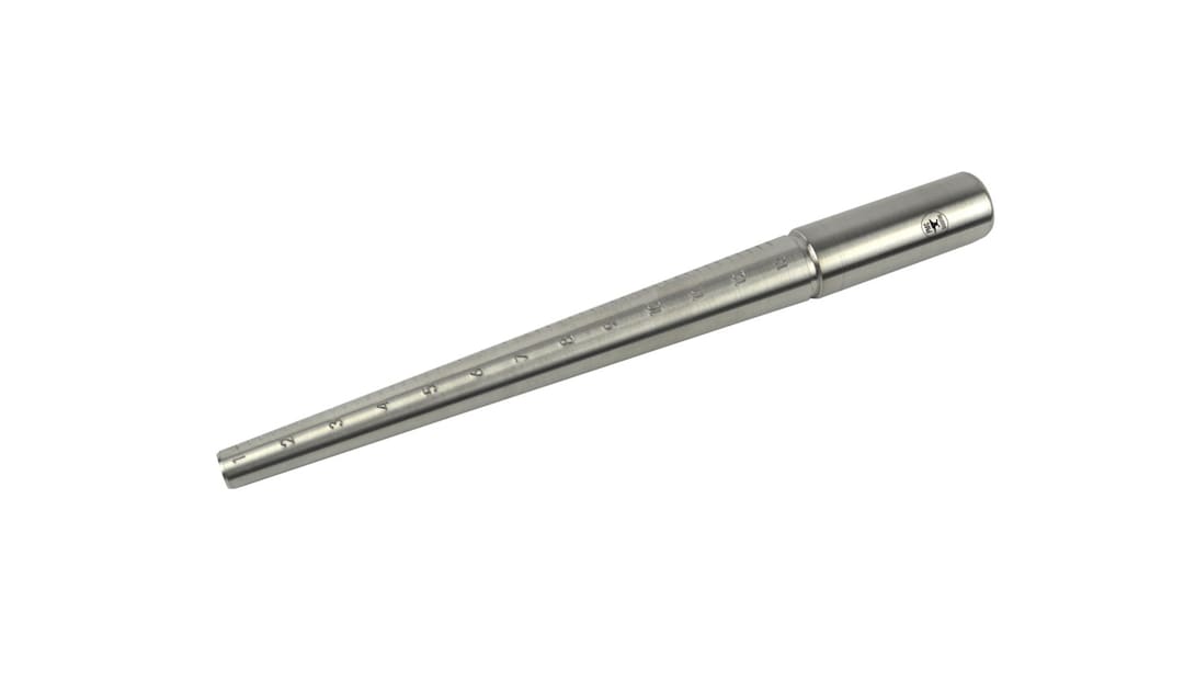 10" Ungrooved Solid Aluminum Ring Stick Mandrel Sizes 1-13 Jewelry ...