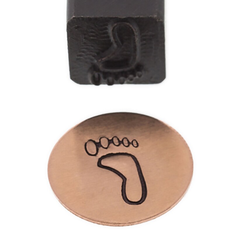 3/8" 10 MM Jumbo Right Foot Footprint Punch Stamp for Marking Pressing ...