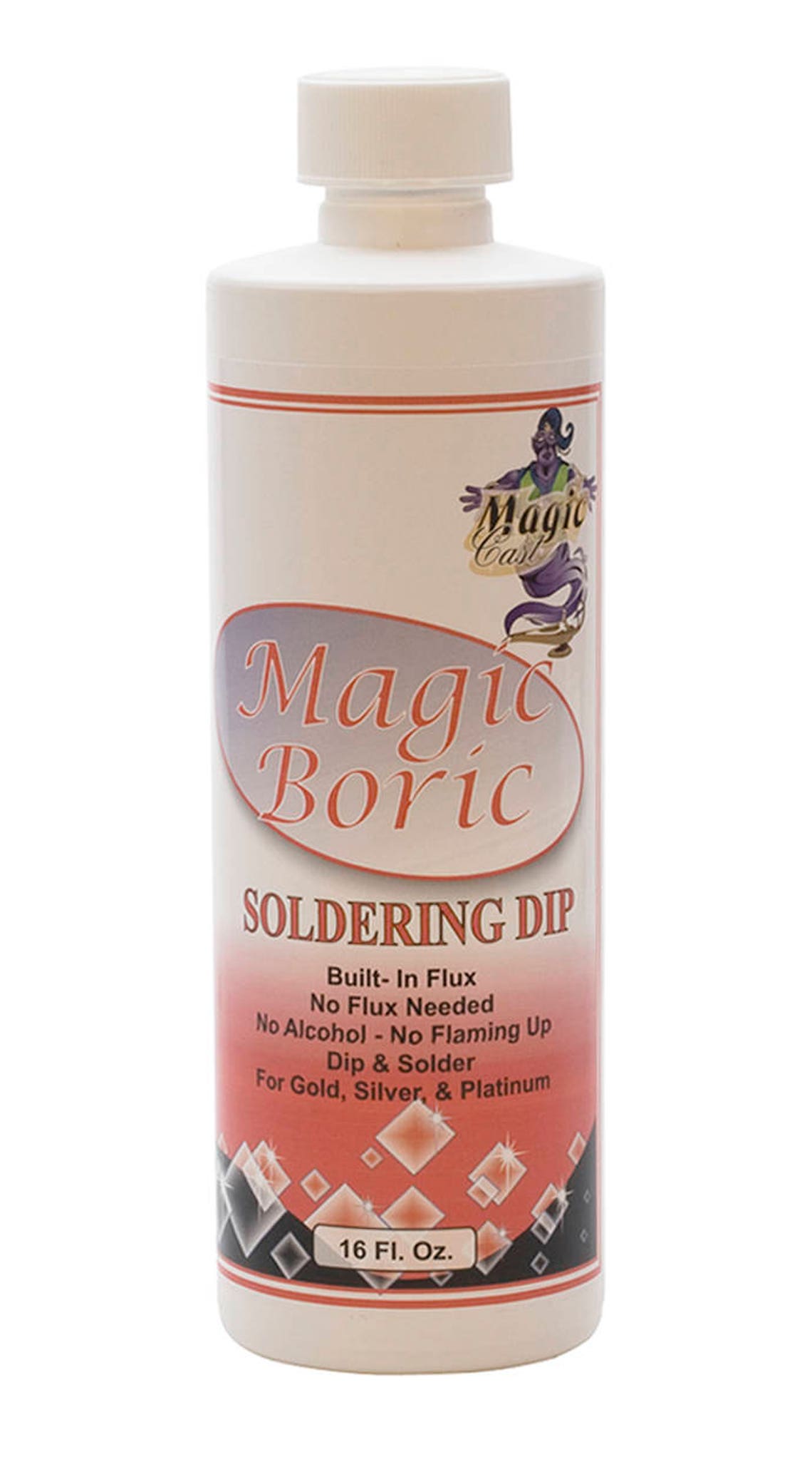 Magic Boric 16 Oz Bottle Jewelry Gold Silver & Platinum Metal Soldering ...