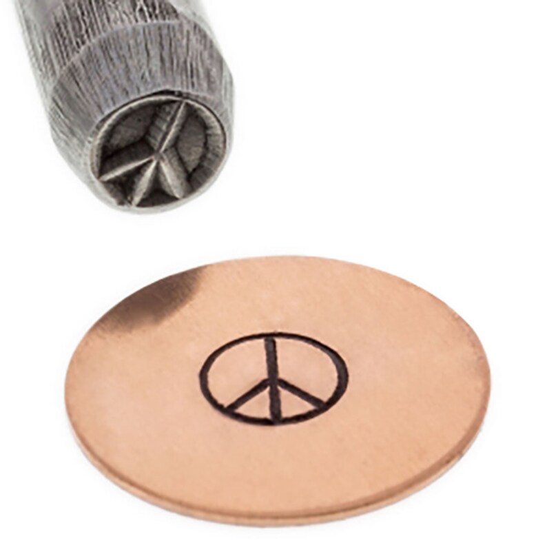 Peace Sign Symbol B23 Border Stamp Hippie Charm Pendant Jewelry Making ...