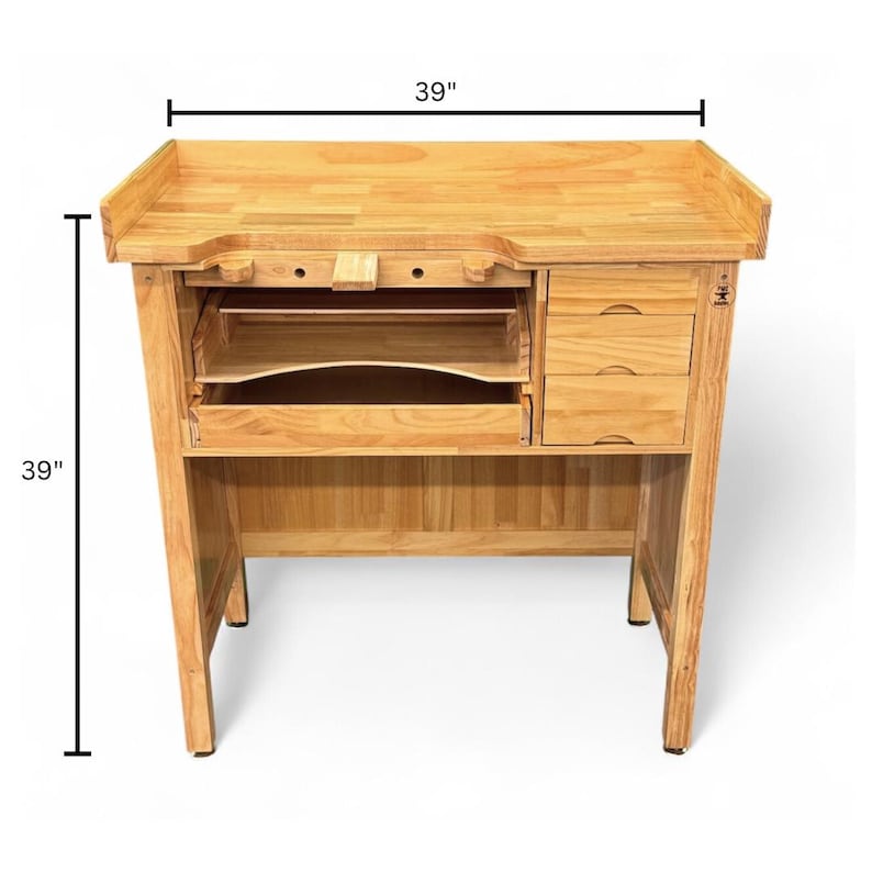 Deluxe Solid Wooden Jewelry Making Jewelers Studio Bench Station With ...