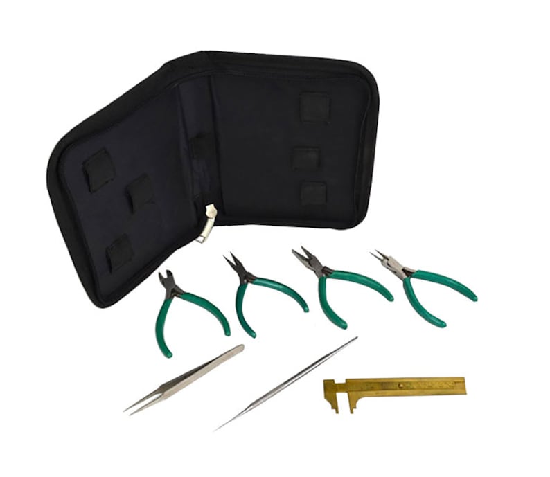 7 Piece Beading Tool Kit Essential Value Set Pliers Tweezers for ...