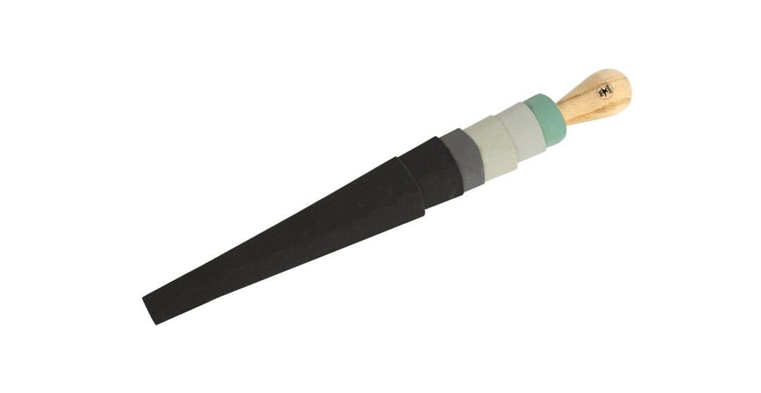 Emery Cone W/ Assorted Grit Sandpapers on Wooden Cone Tool for ...