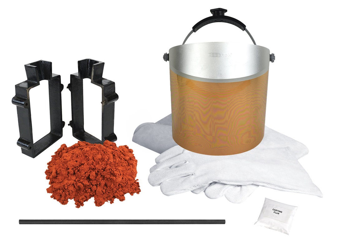 Sand Casting & Safety Gear Set With 10 Lbs of Petrobond, Mold Frame ...